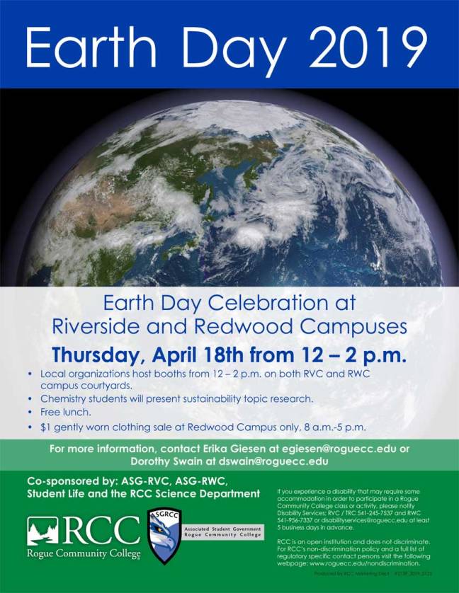 2019 Earth Day Celebration at RCC April 18th